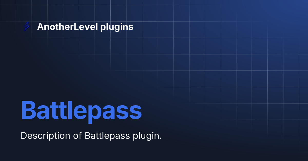 Battlepass | AnotherLevel plugins